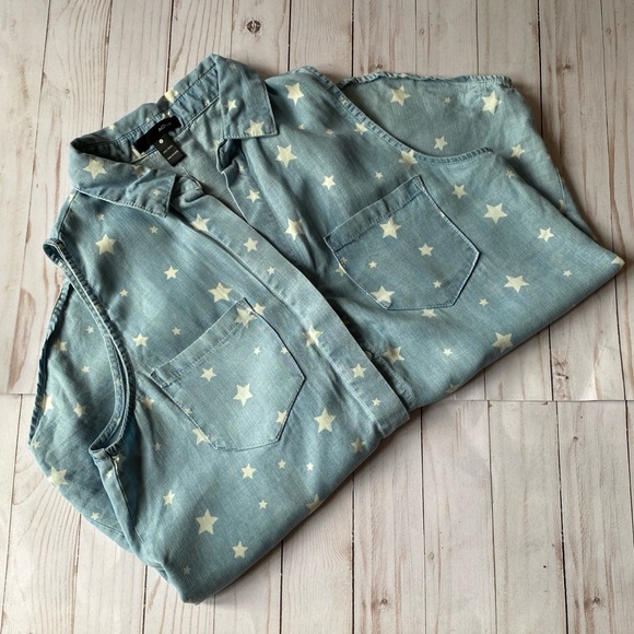 Aqua | Tops | Authentic Aqua Sleeveless Denim Top | Poshmark